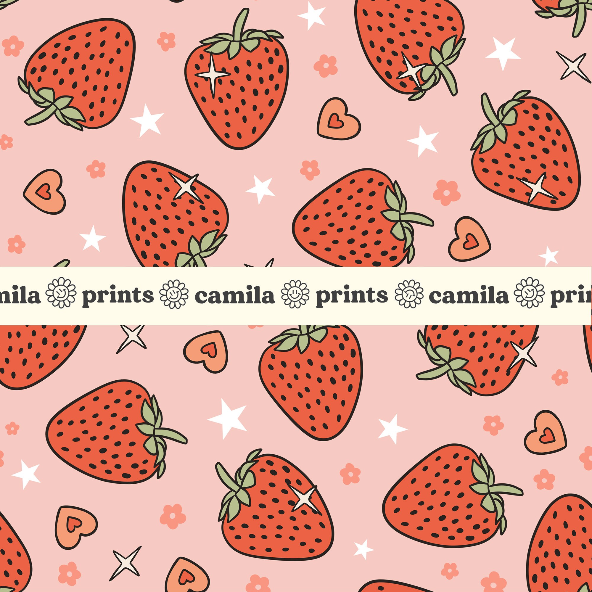 Repeating Strawberry Background