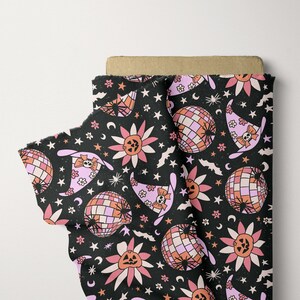 Halloween Pattern Groovy Disco Ball Repeat Pattern for Fabric ...