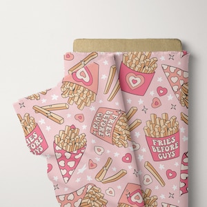 Valentines Pattern Fries Before Guys Seamless Repeat Pattern for Fabric ...