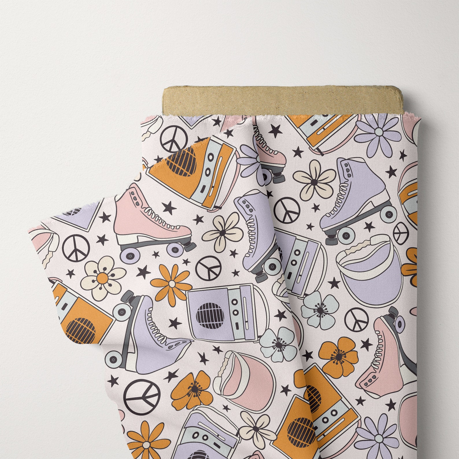 Roller Skate Pattern Vintage Boho Seamless Repeat Pattern for - Etsy