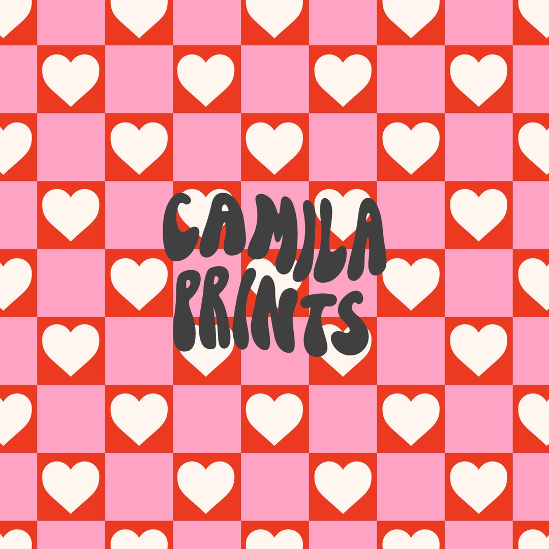Valentines Pattern Pink and Red Checkerboard Seamless Repeat Pattern ...