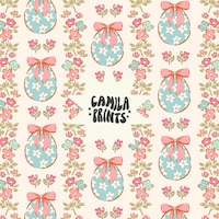 Easter Bunny Illustration Seamless Digital Pattern, Pastel Digital ...