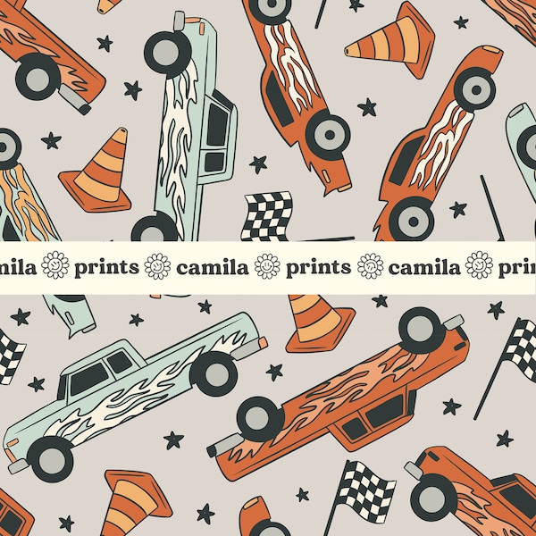 Hot Wheels Seamless - Etsy