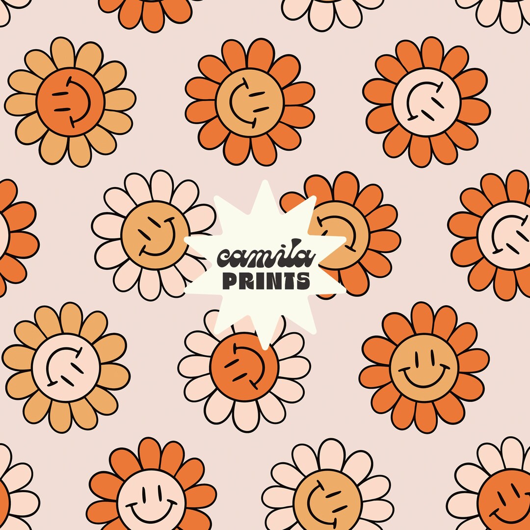 Boho Floral Pattern Hippie Seamless Repeat Pattern for Fabric ...