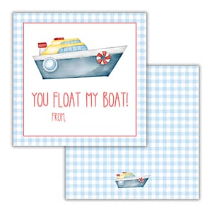Boat Valentine, You Float My Boat Valentine, Printable Valentine - Etsy