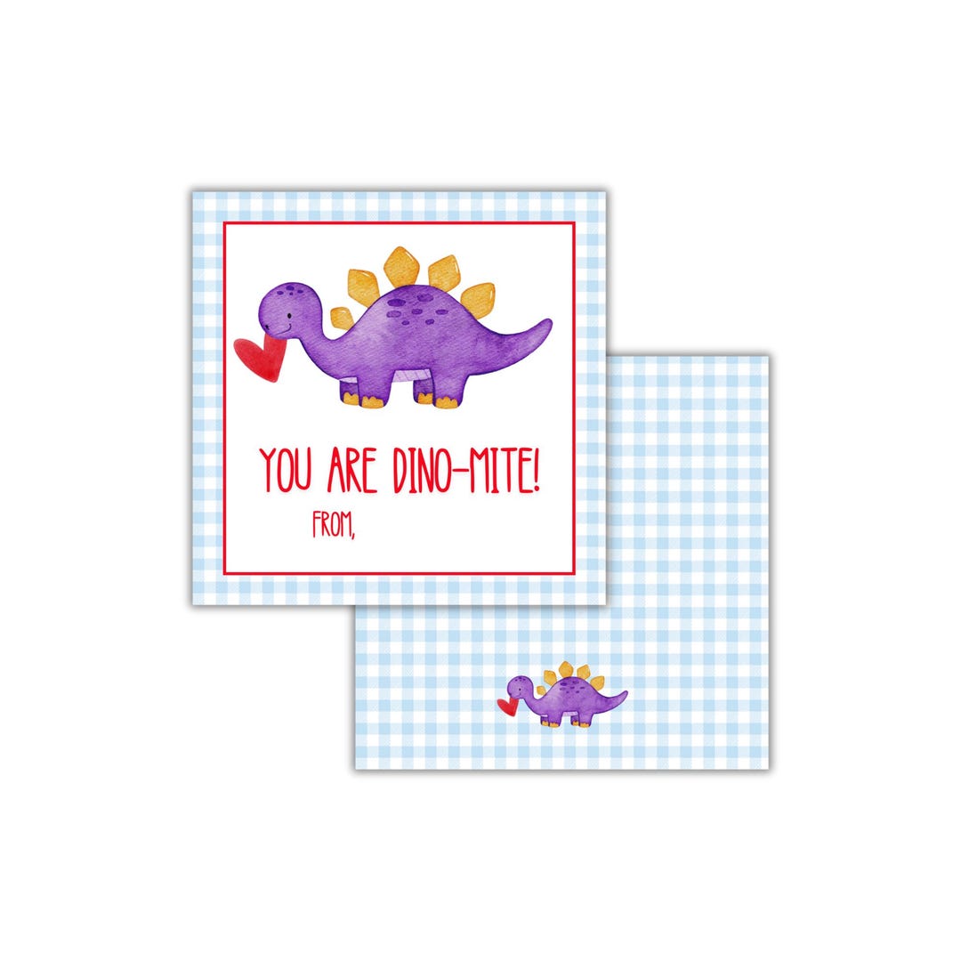 Dino-mite Dinosaur Valentine Cards, Printable PDF - Etsy