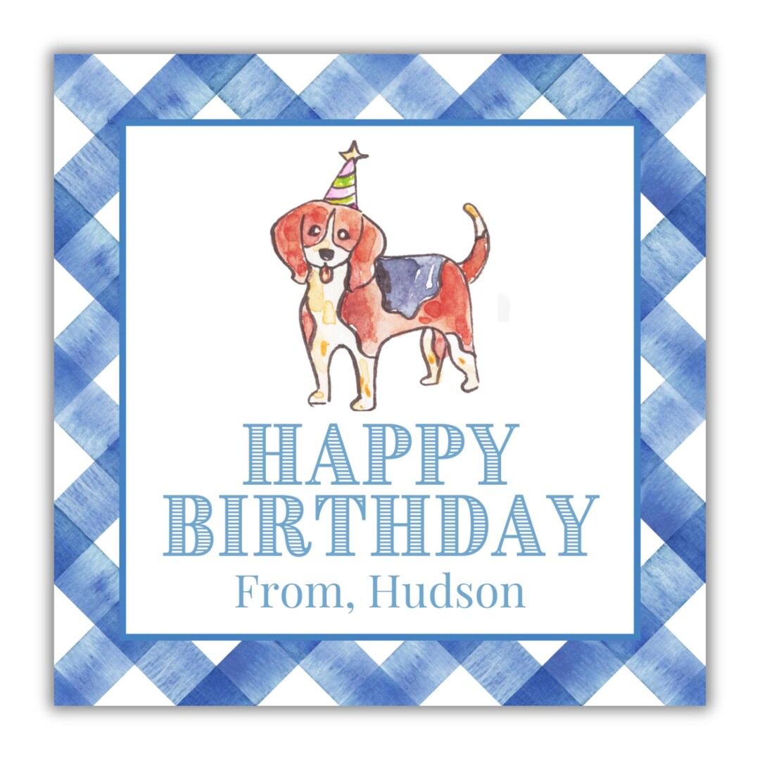 Dog Birthday Gift Tag, Printable Dog Gift Tag, Party Animal Gift Tag - Etsy