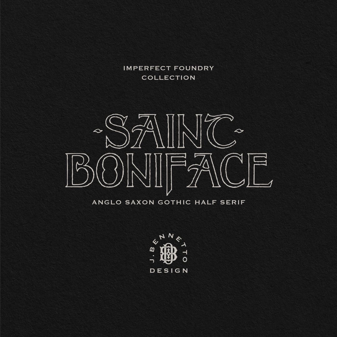 Saint Boniface Vintage Anglo Saxon Gothic Half Serif Font - Etsy
