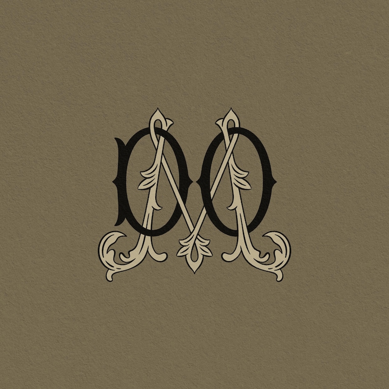 Custom Hand Drawn 3 Letter Monogram Bespoke Vintage Design Service ...