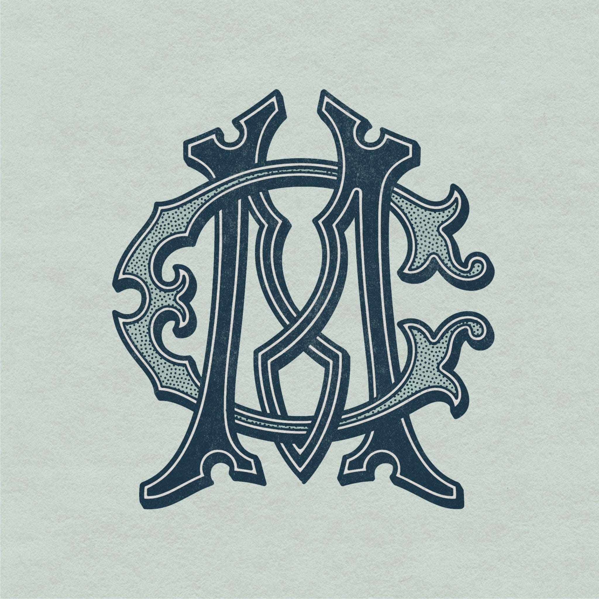 Custom Hand Drawn 2 Letter Monogram Bespoke Vintage Design Service ...