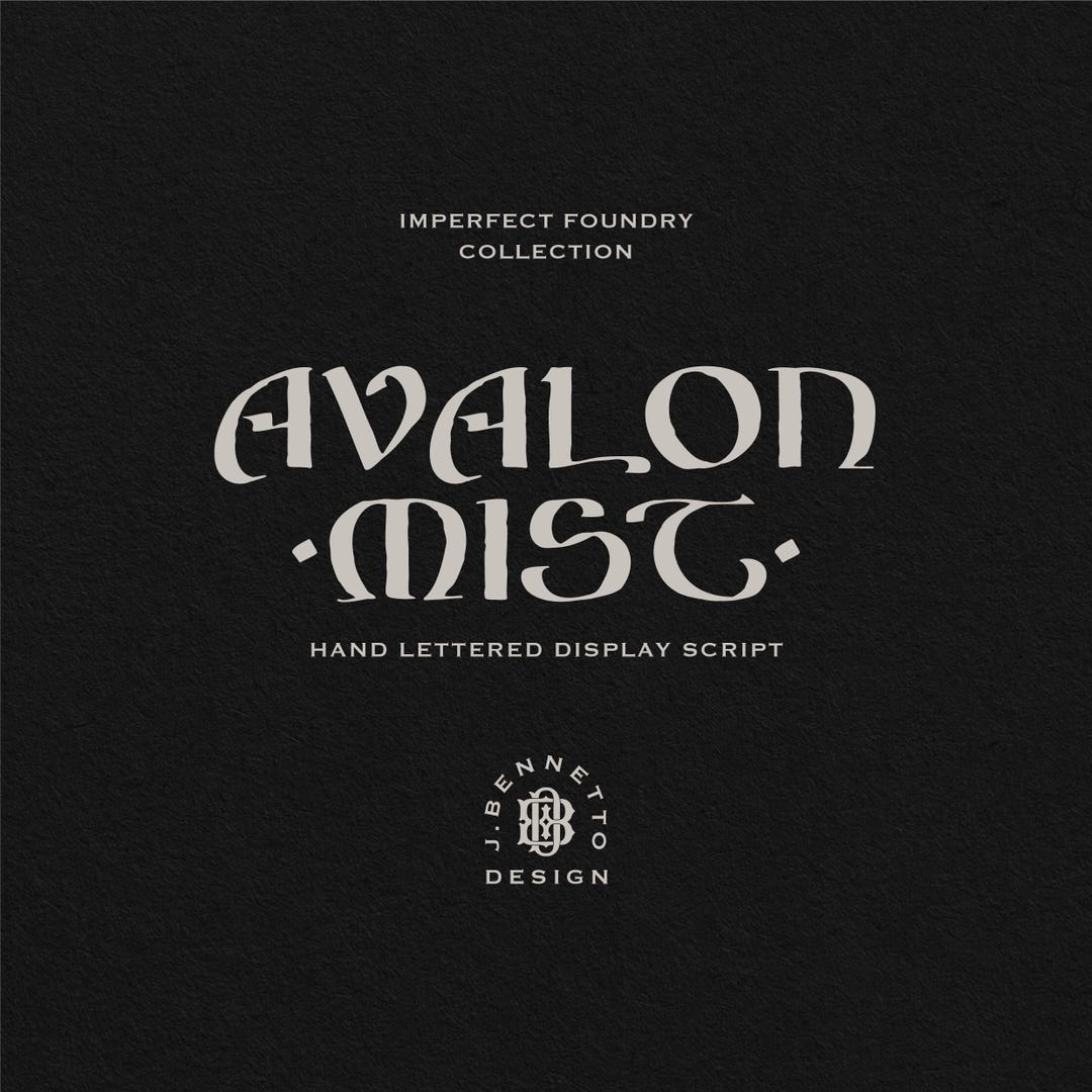 Avalon Mist Vintage Medieval Script Font - Etsy