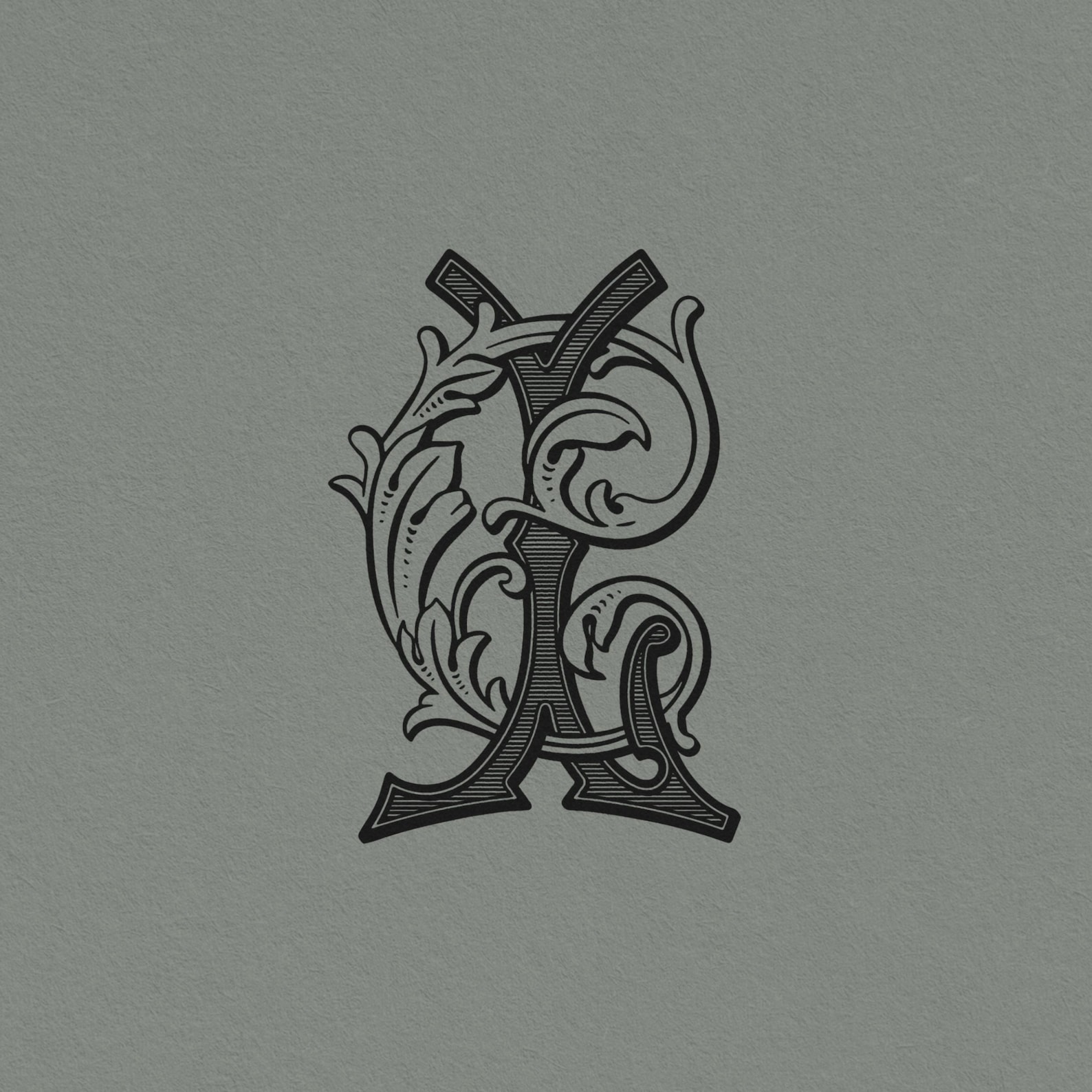 Custom Hand Drawn 2 Letter Monogram Bespoke Vintage Design Service ...