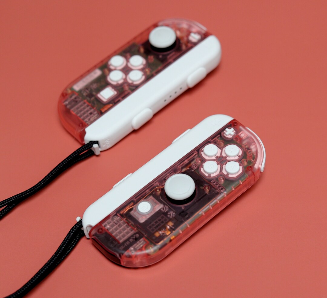 Custom Pink Lemonade Pink Transparent Nintendo Switch Joy-con ...