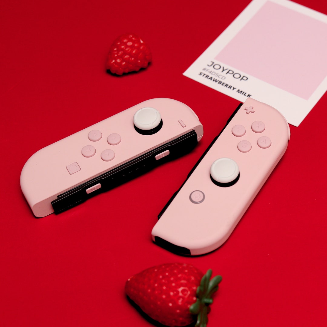 Custom Strawberry Milk All Pink Nintendo Switch Joy-con Controllers - Etsy
