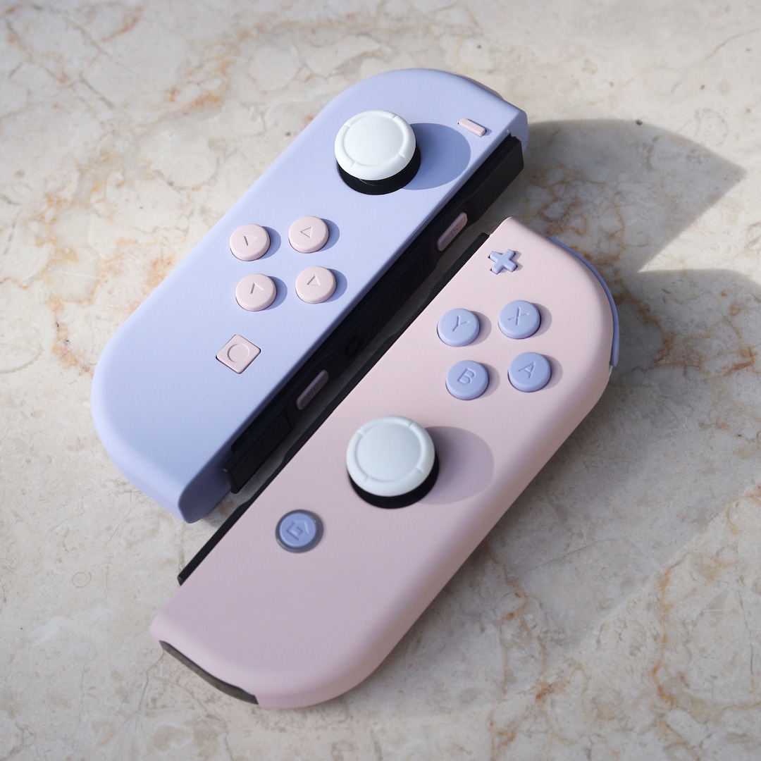 Custom 2-tone Cotton Candy Themed Nintendo Switch Joy-con Controllers ...