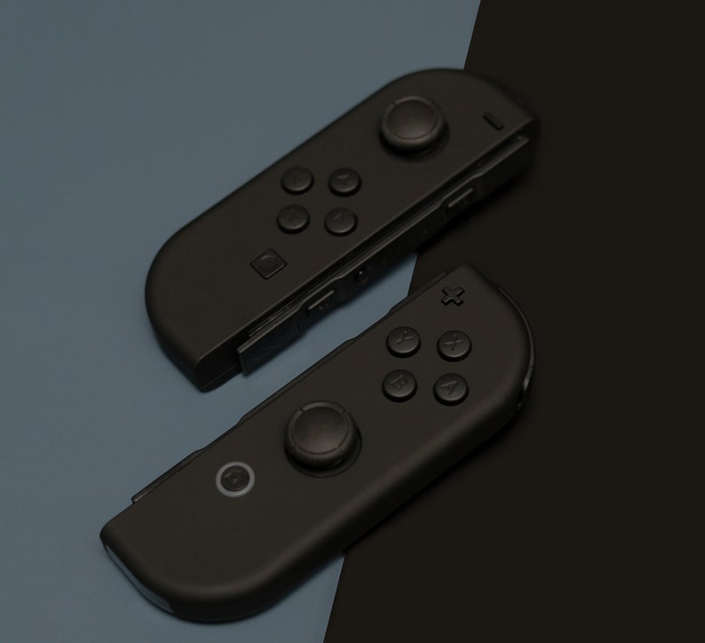Custom Jet All Matte Black Nintendo Switch Joy-con Controllers - Etsy