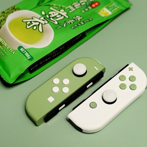 Custom 2-tone Matcha Green Tea Themed Nintendo Switch Joy-con ...