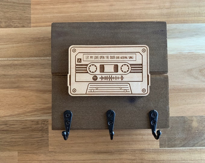 Custom Wood Vintage Cassette Keychain With Spotify Code - Etsy