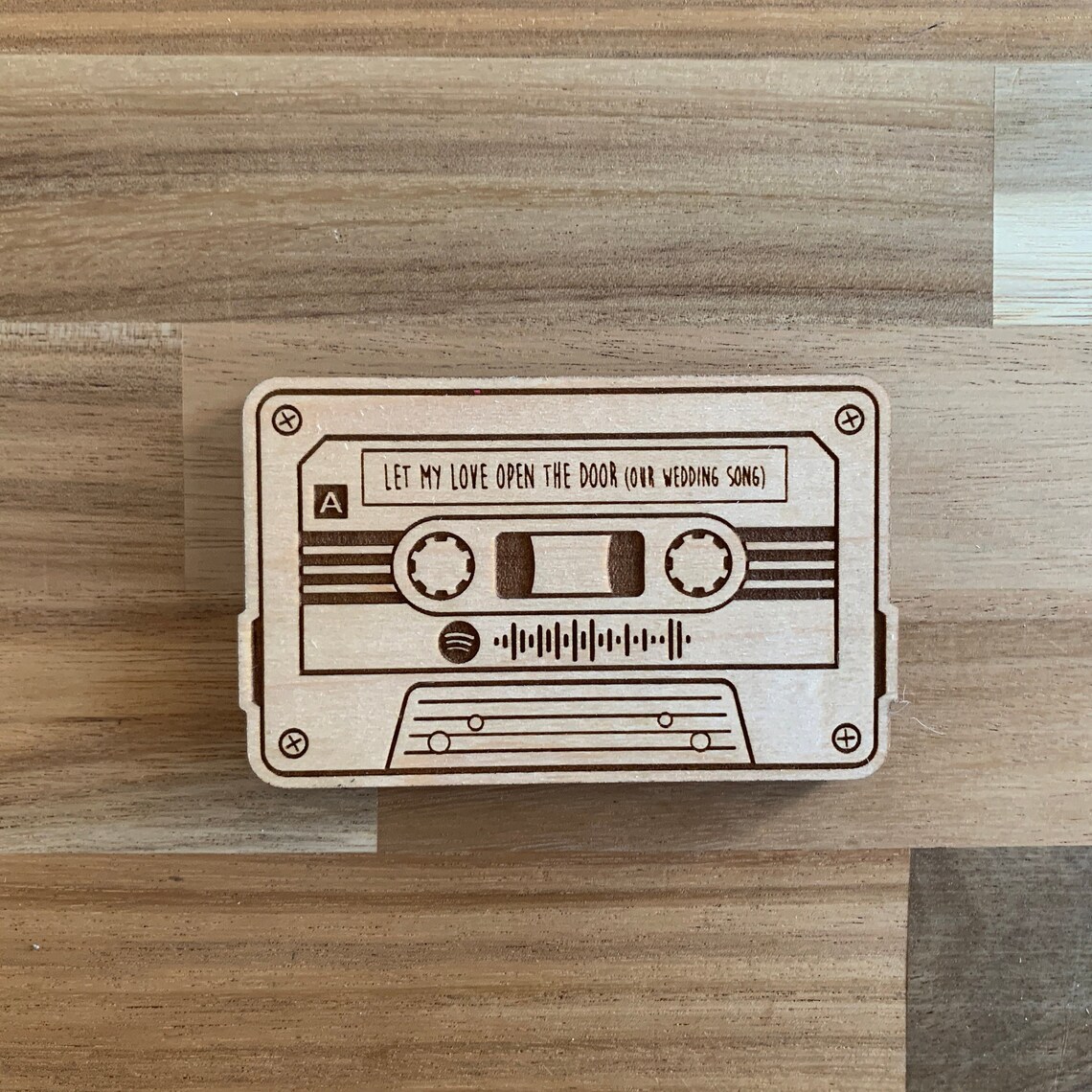 Custom Wood Vintage Cassette Keychain With Song Code - Etsy