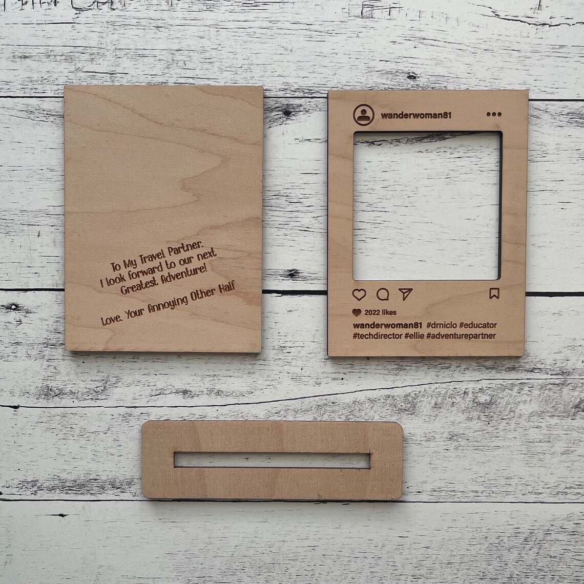 Custom Instagram / Social Media Wooden Frame - Magnet / Stand ...