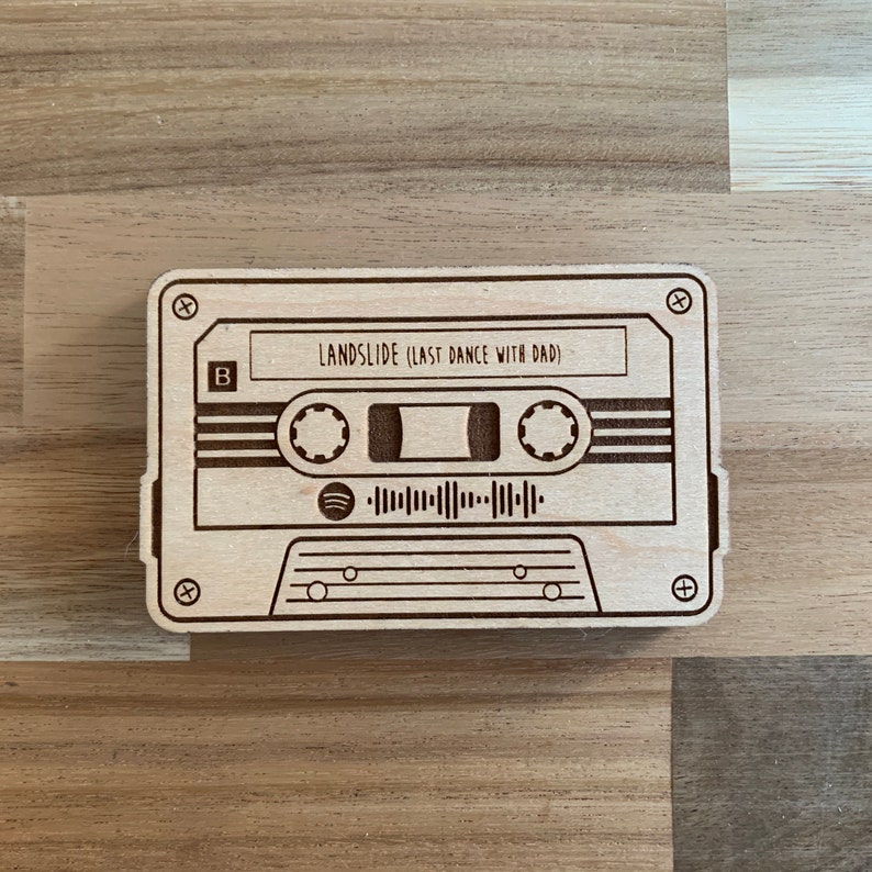 Custom Wood Vintage Cassette Keychain With Spotify Code - Etsy