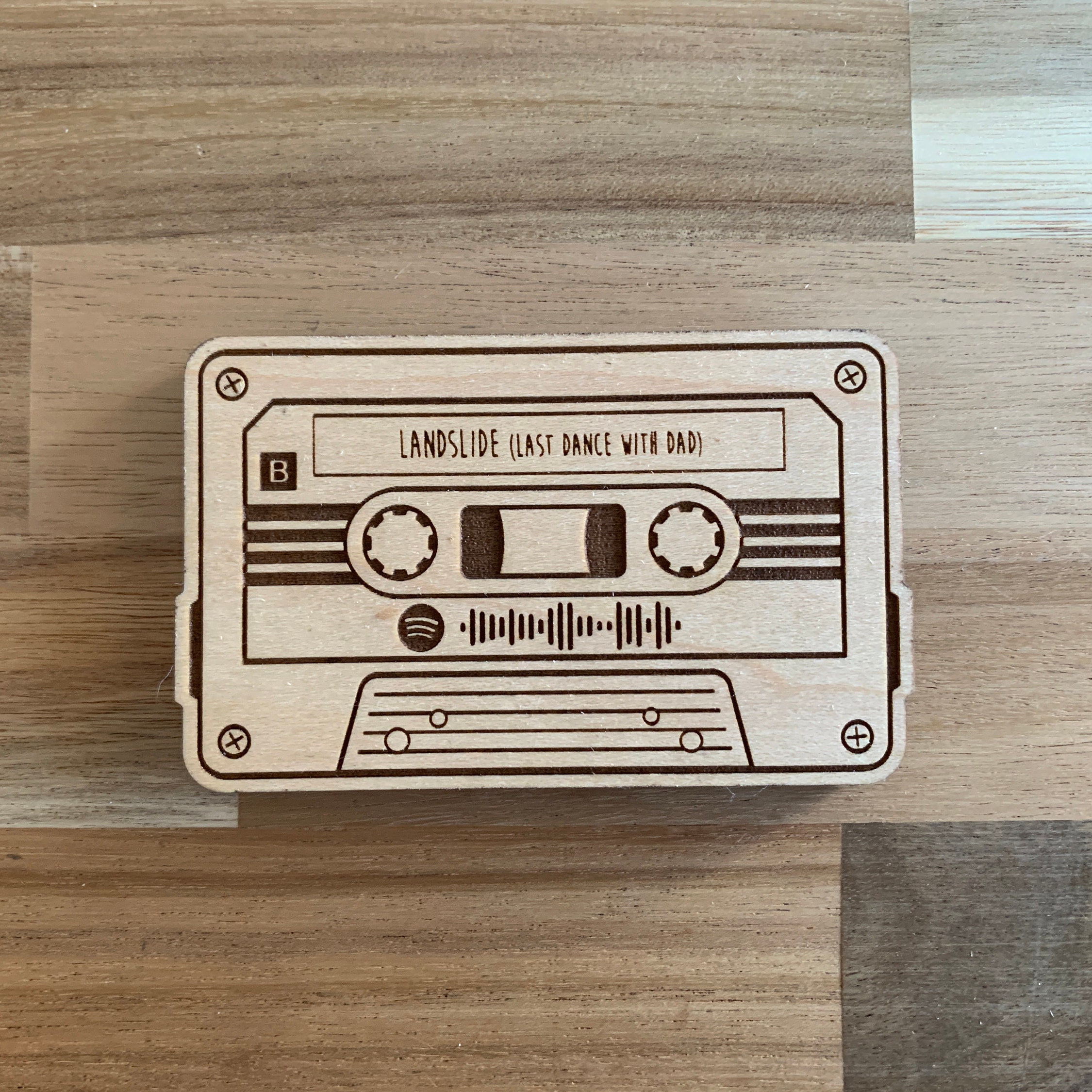 Custom Wood Vintage Cassette Keychain With Song Code - Etsy