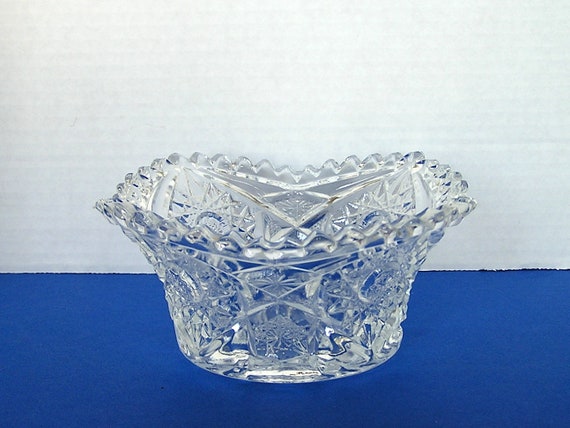Vintage L.E. Smith Glass Hobstar and Arches Pattern Bowl - Etsy