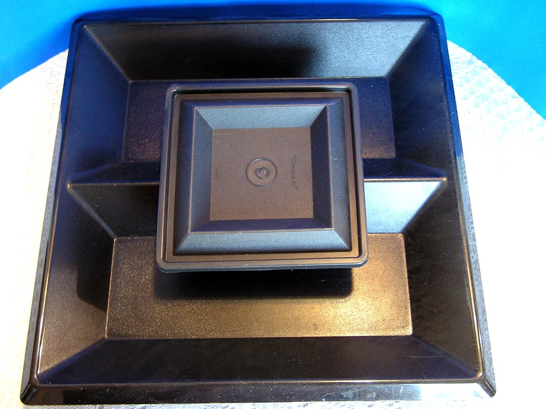Tupperware Black Chip and Dip Party Tray With Dip Bowl - Etsy