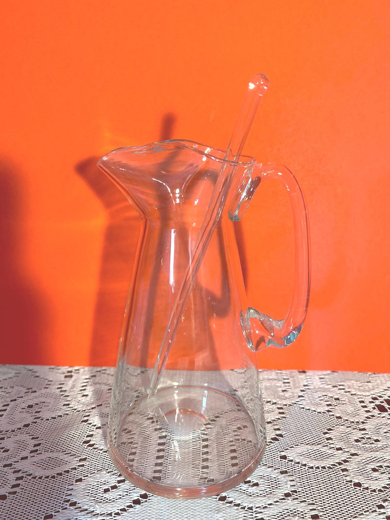 MCM Cocktail Mixer Pitcher With Glass Swizzle Stick - Etsy