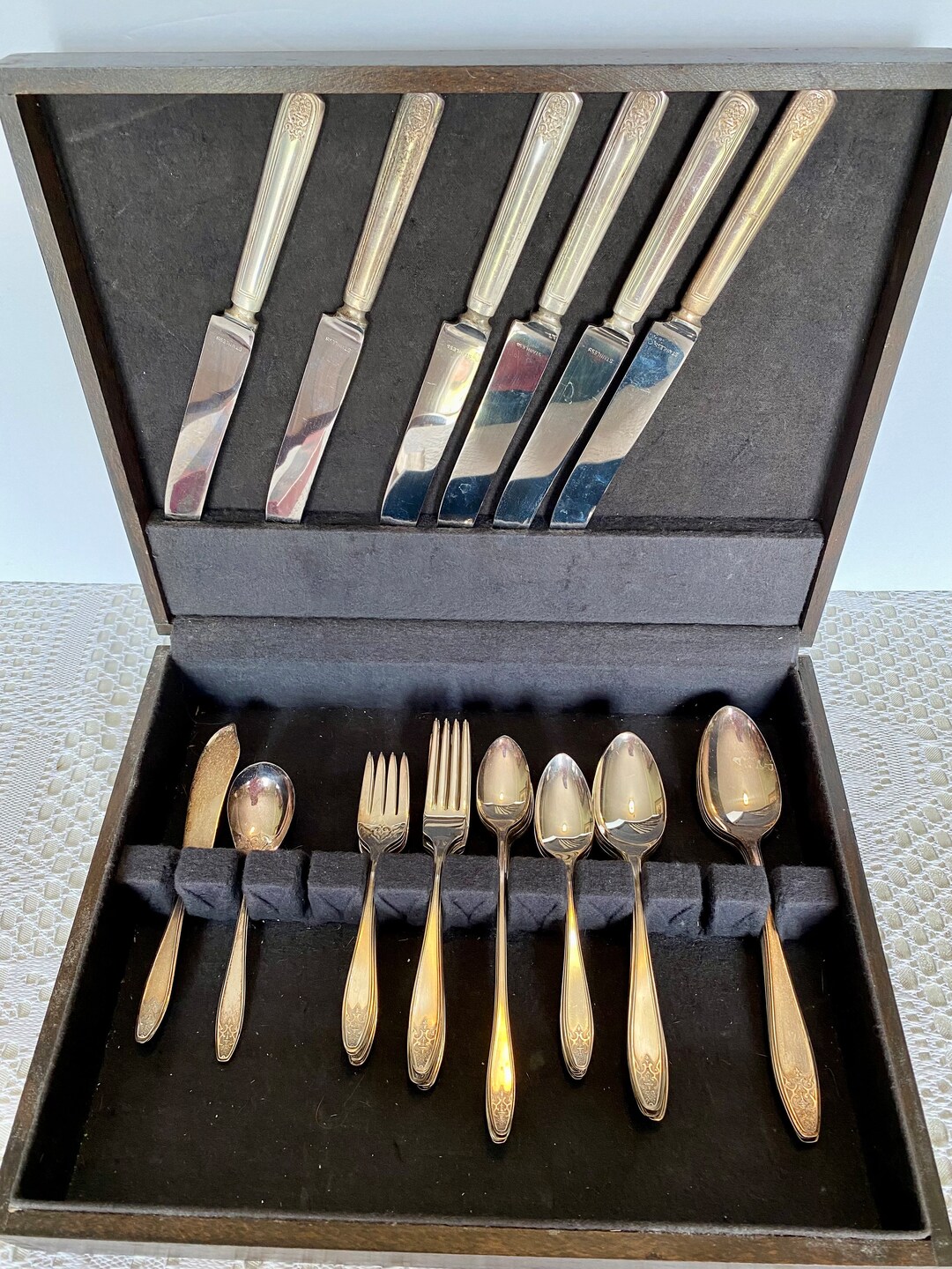 Lady Doris Silver Plate 42 Piece Set With Original Wooden Box ...