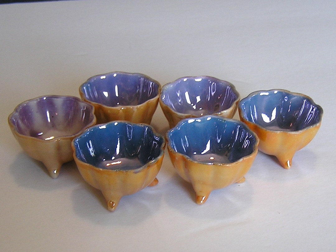 Japanese Blue and Gold Lusterware Salts Salt Dips Made in Japan - Etsy