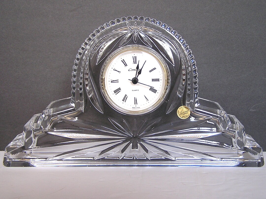 Vintage Cristal D'arques Mantle Clock - Etsy