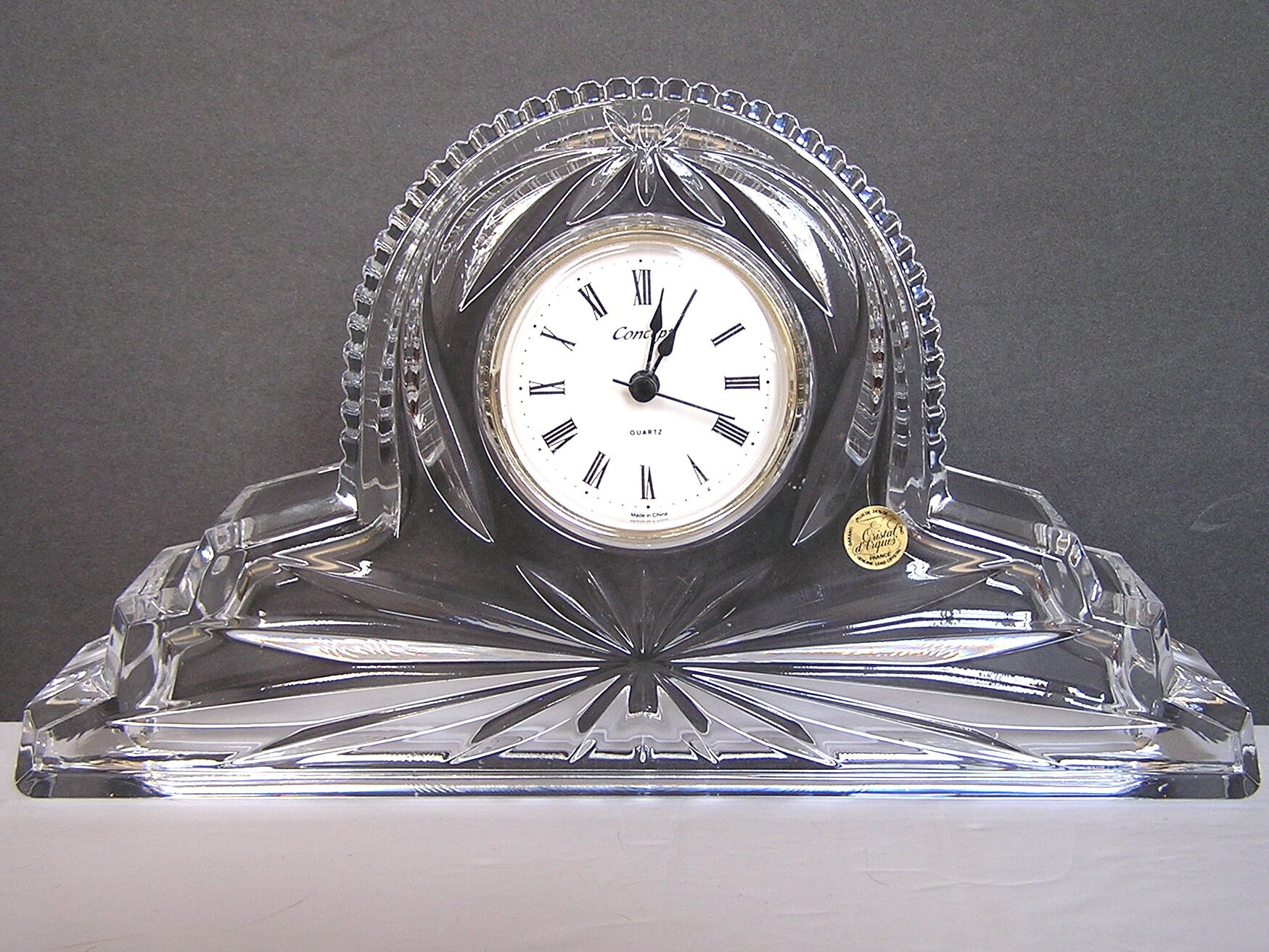 Vintage Cristal D'arques Mantle Clock - Etsy