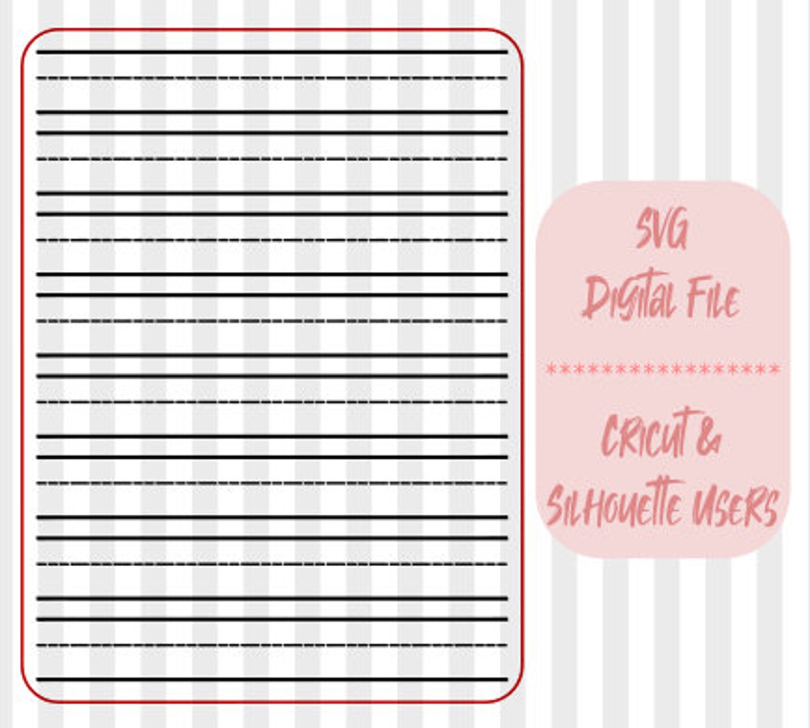 Lined Paper SVG. Tracing SVG. Cricut Blank Lines Svg. Tracing Paper Svg ...