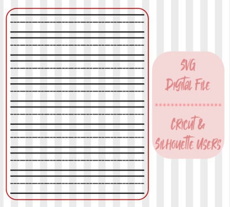 Lined Paper SVG. Tracing SVG. Cricut Blank Lines Svg. Tracing Paper Svg ...