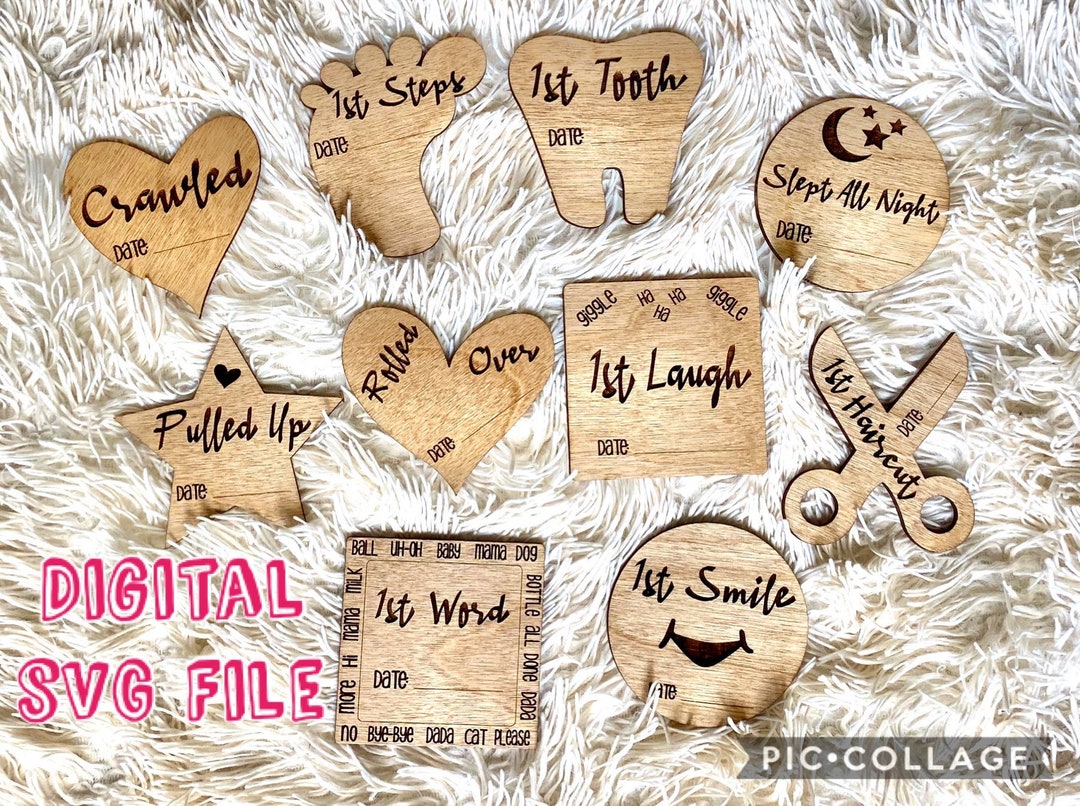 Baby Milestone SVG. First Tooth Svg. First Steps Digital File. Baby ...