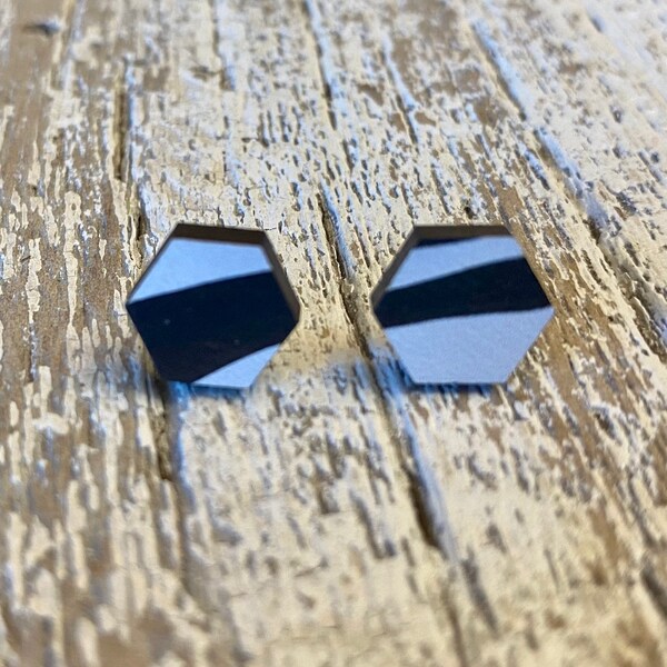 Zebra Stud Earrings - Etsy