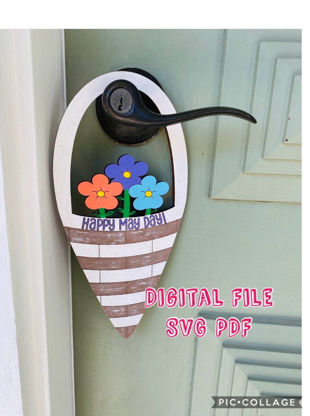 May Day Basket SVG. May Day Paint File. Laser Cut File. Wooden May Day ...