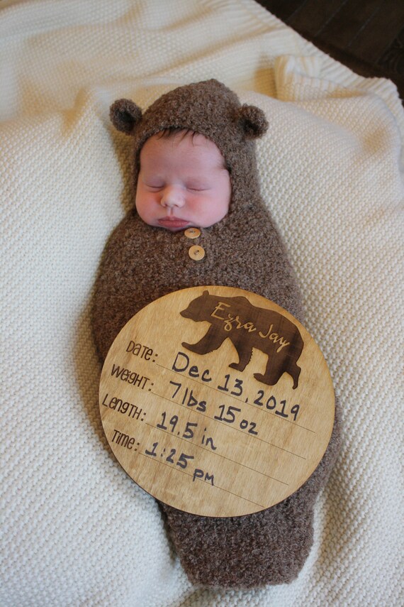 Hospital Birth Announcement Sign. Newborn Announcement. Baby | Etsy