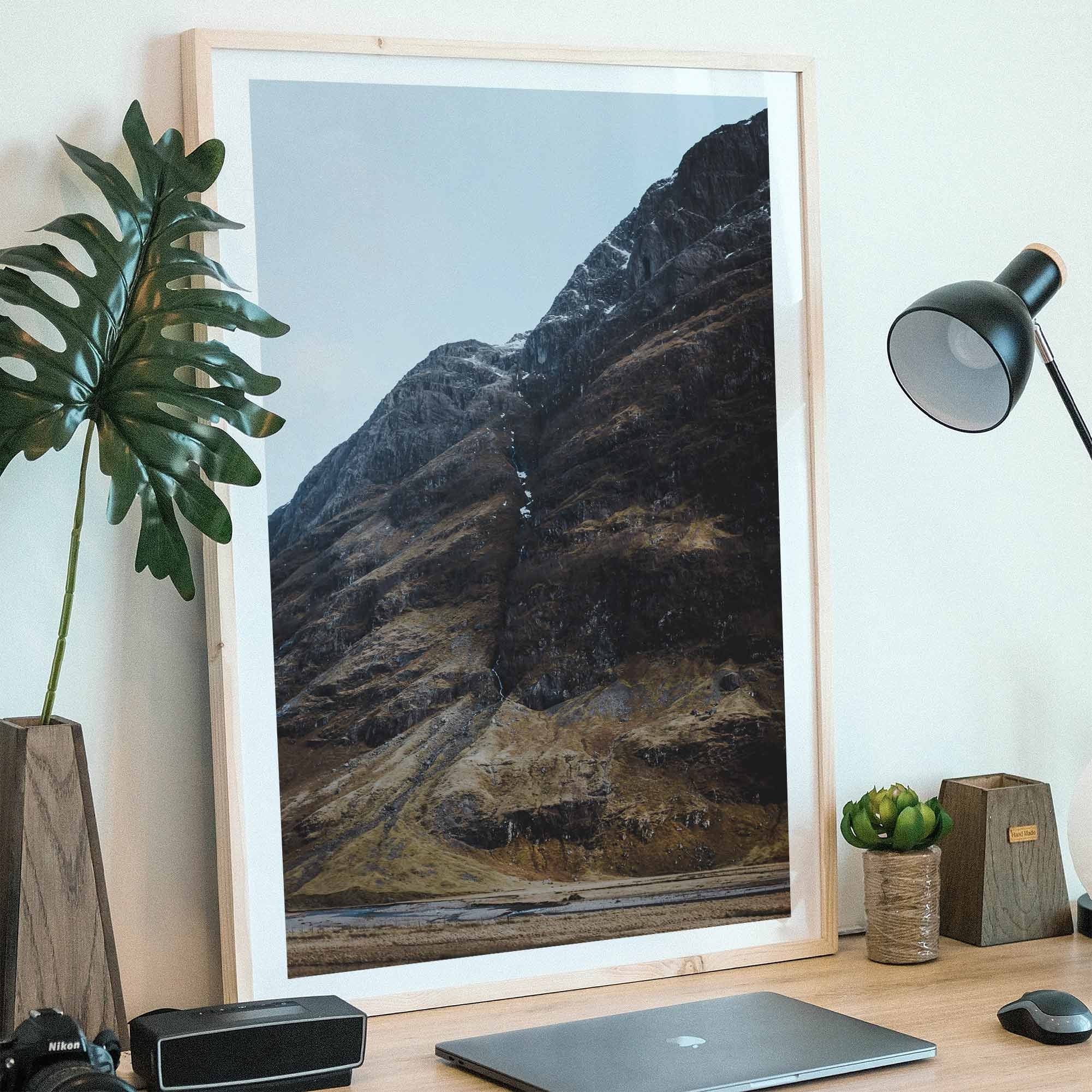 Scottish Mountain Print, Scotland Poster, Scottish Highlands, Nature ...