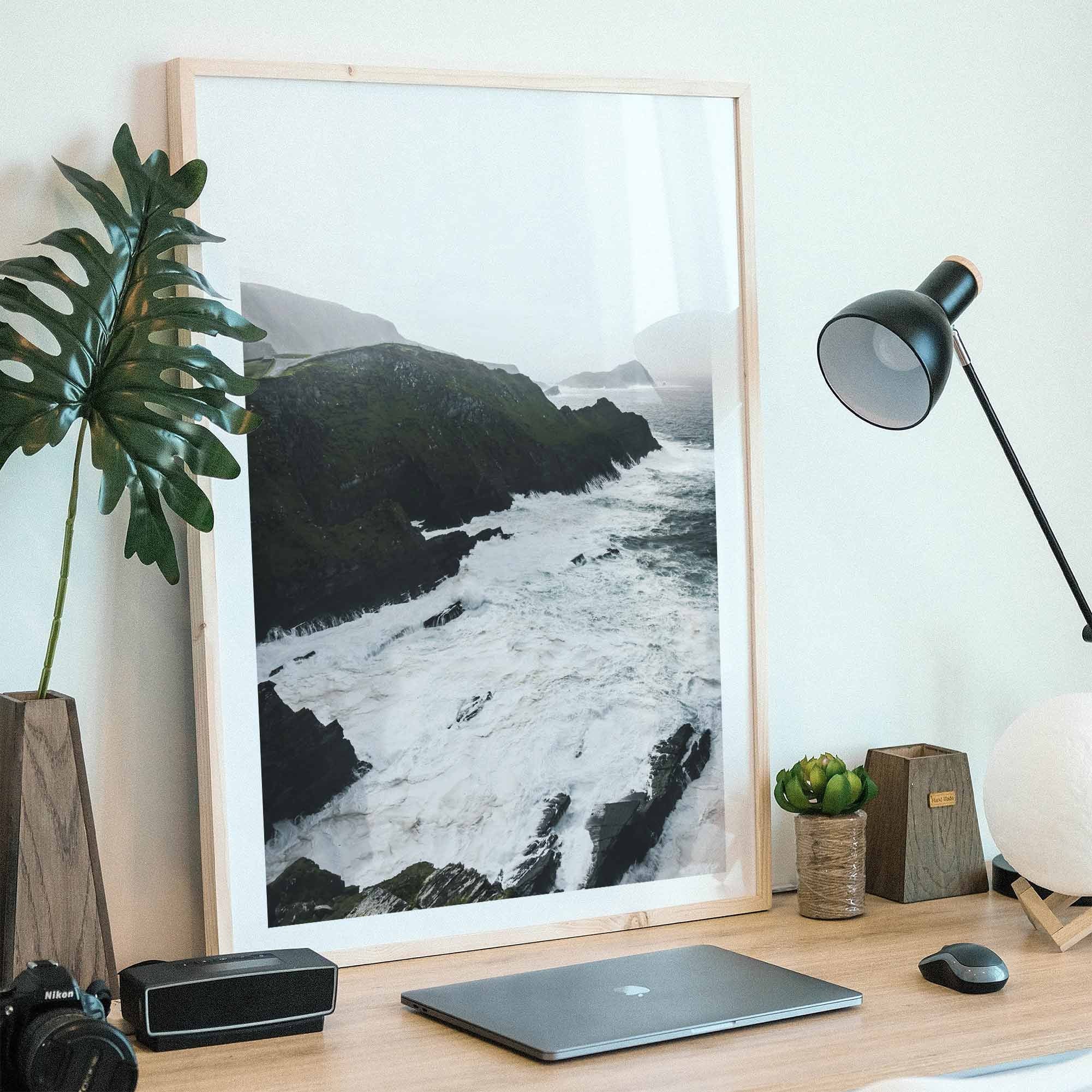 Kerry Cliffs Print / Irlanda Print, Ring of Kerry Print, Coastal Wall ...