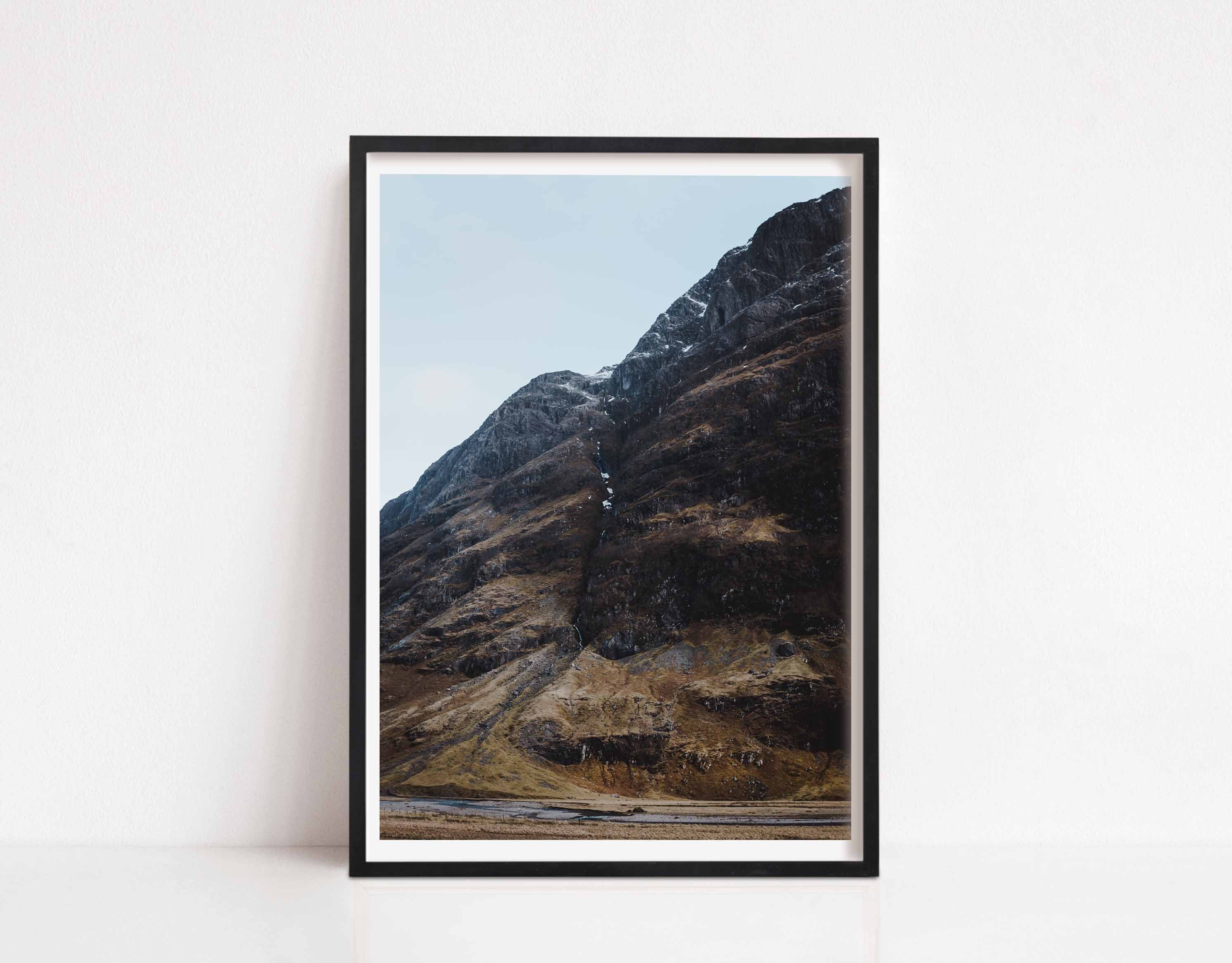 Scottish Mountain Print, Scotland Poster, Scottish Highlands, Nature ...