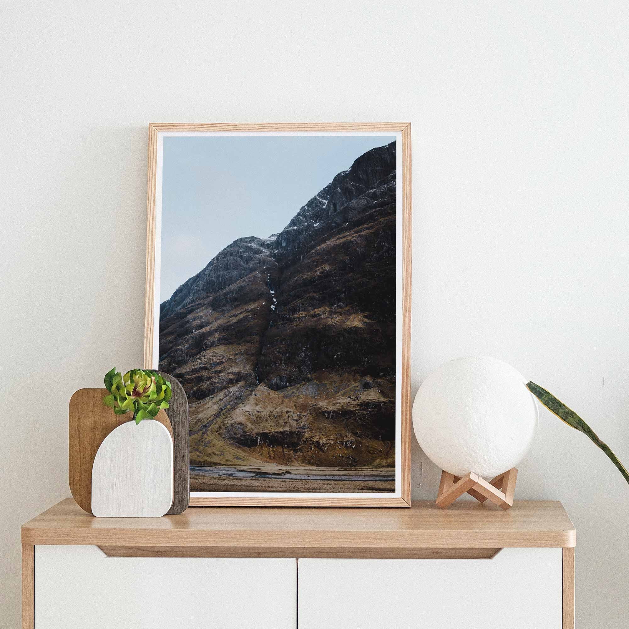 Scottish Mountain Print, Scotland Poster, Scottish Highlands, Nature ...