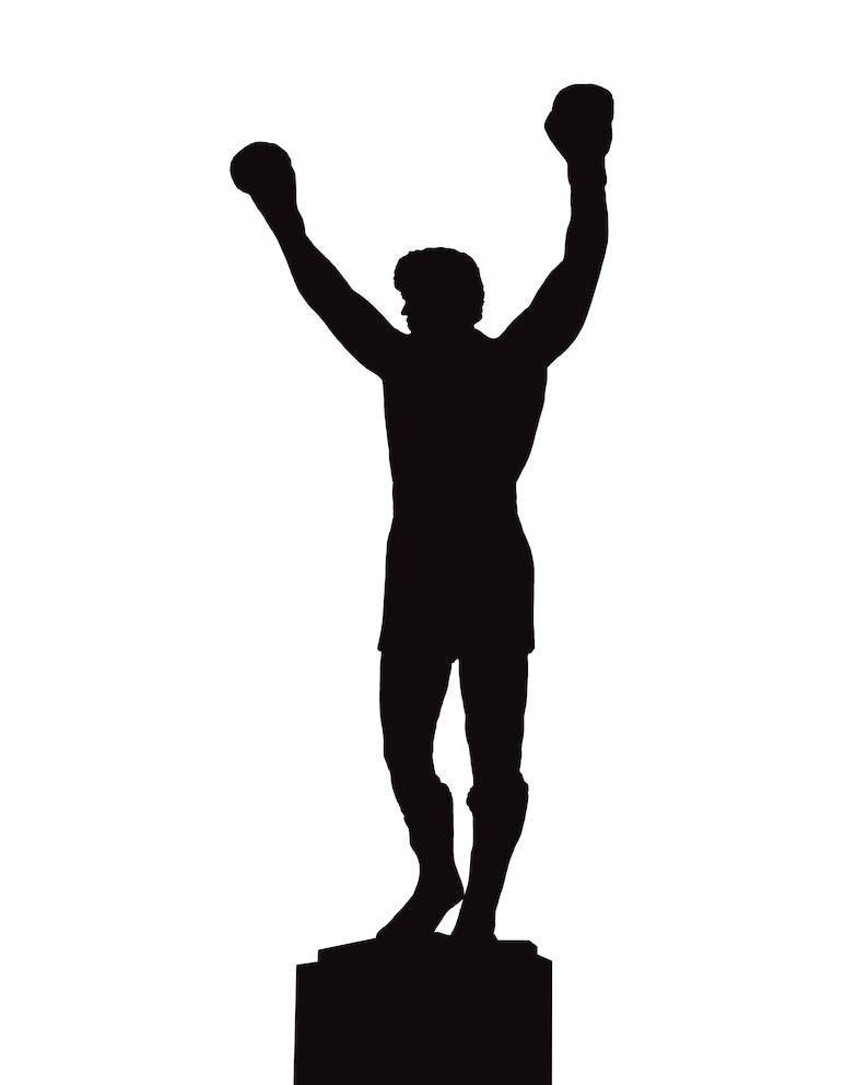 Rocky Statue Art, Philly Rocky Statue, Rocky Steps Wall Art, Minimal ...