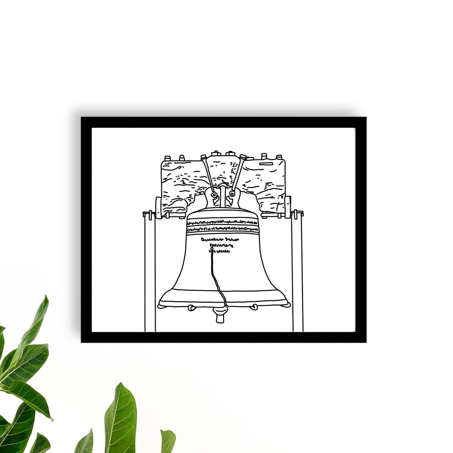 Philadelphia Liberty Bell Art, Philly Liberty Bell Line Drawing ...