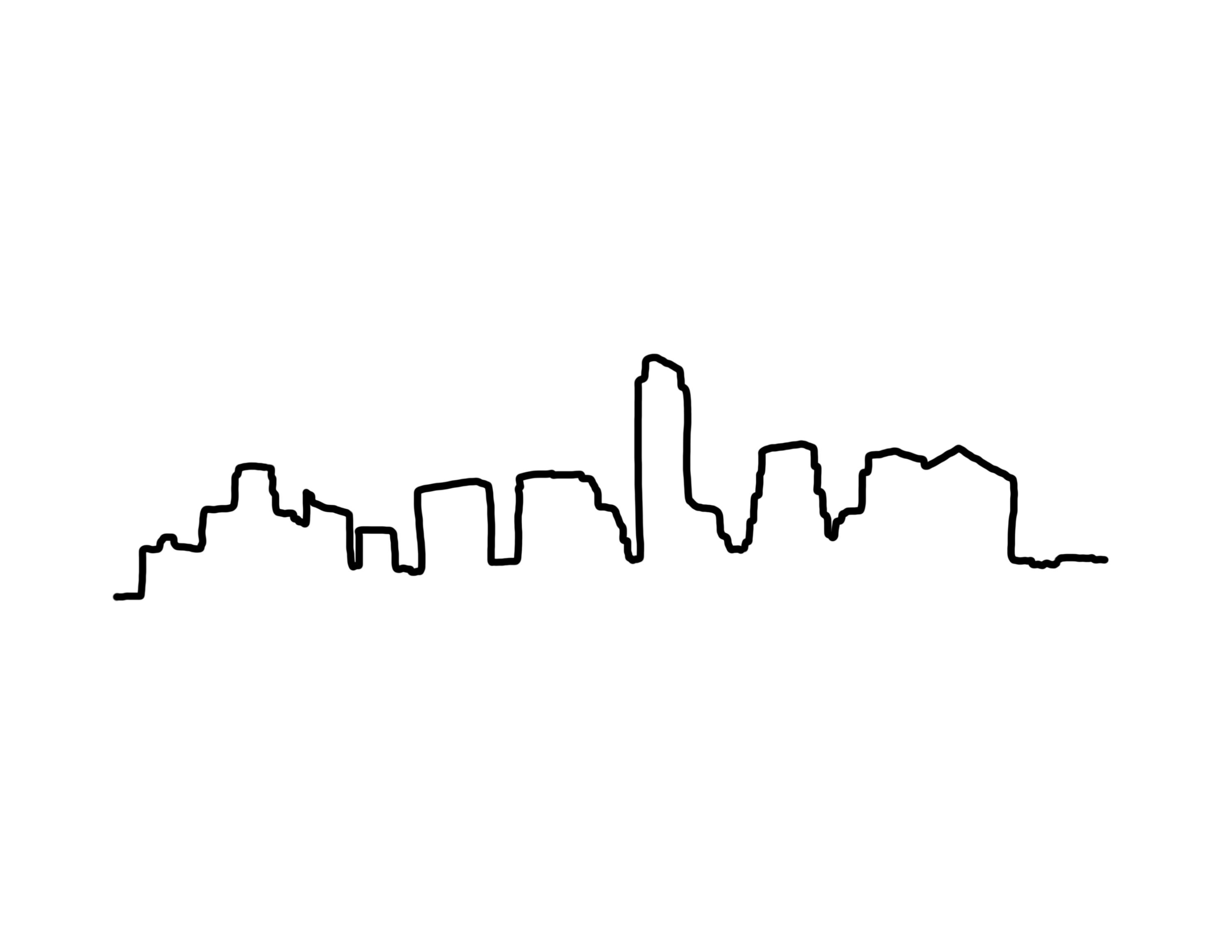 Austin Texas Skyline Art Print, Austin Skyline Wall Art, Austin Art ...