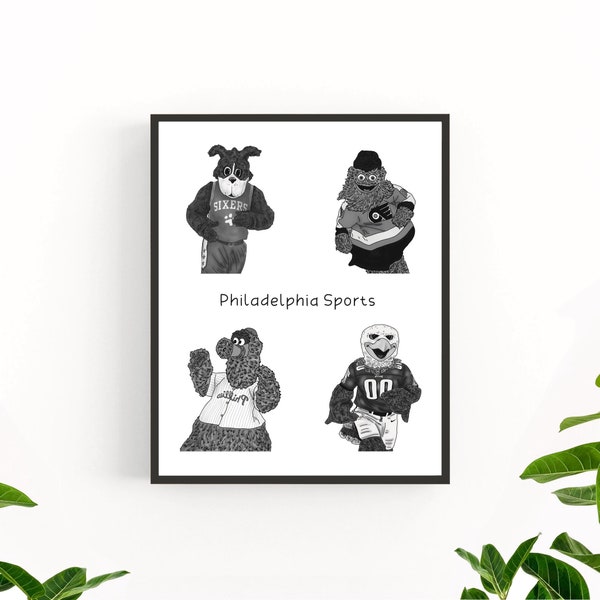 Philadelphia Mascot Poster - Etsy