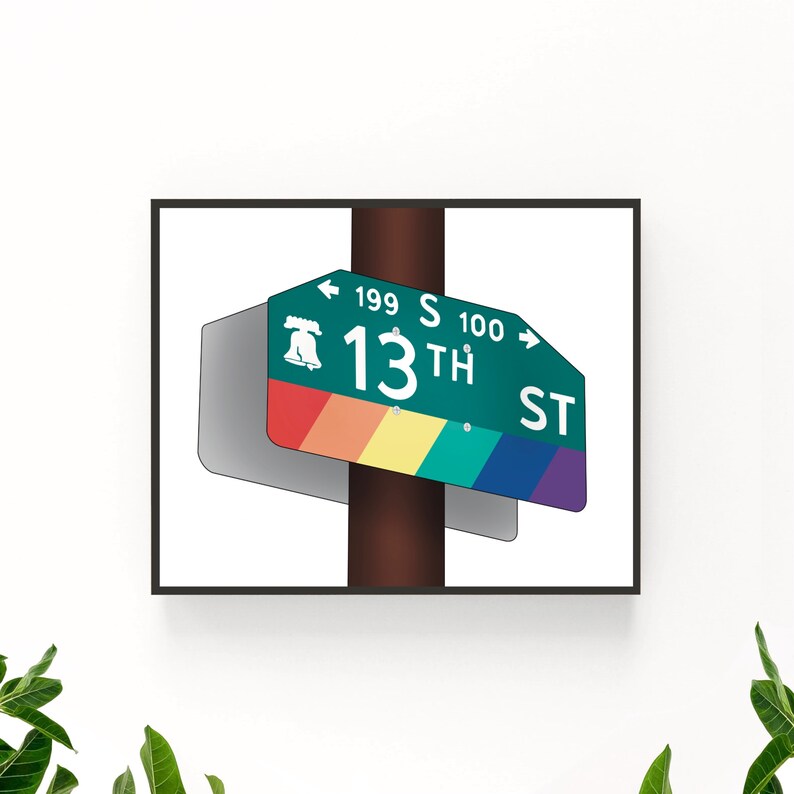 13th Street Sign Art, Philadelphia Street Sign, 13th Street Philly ...