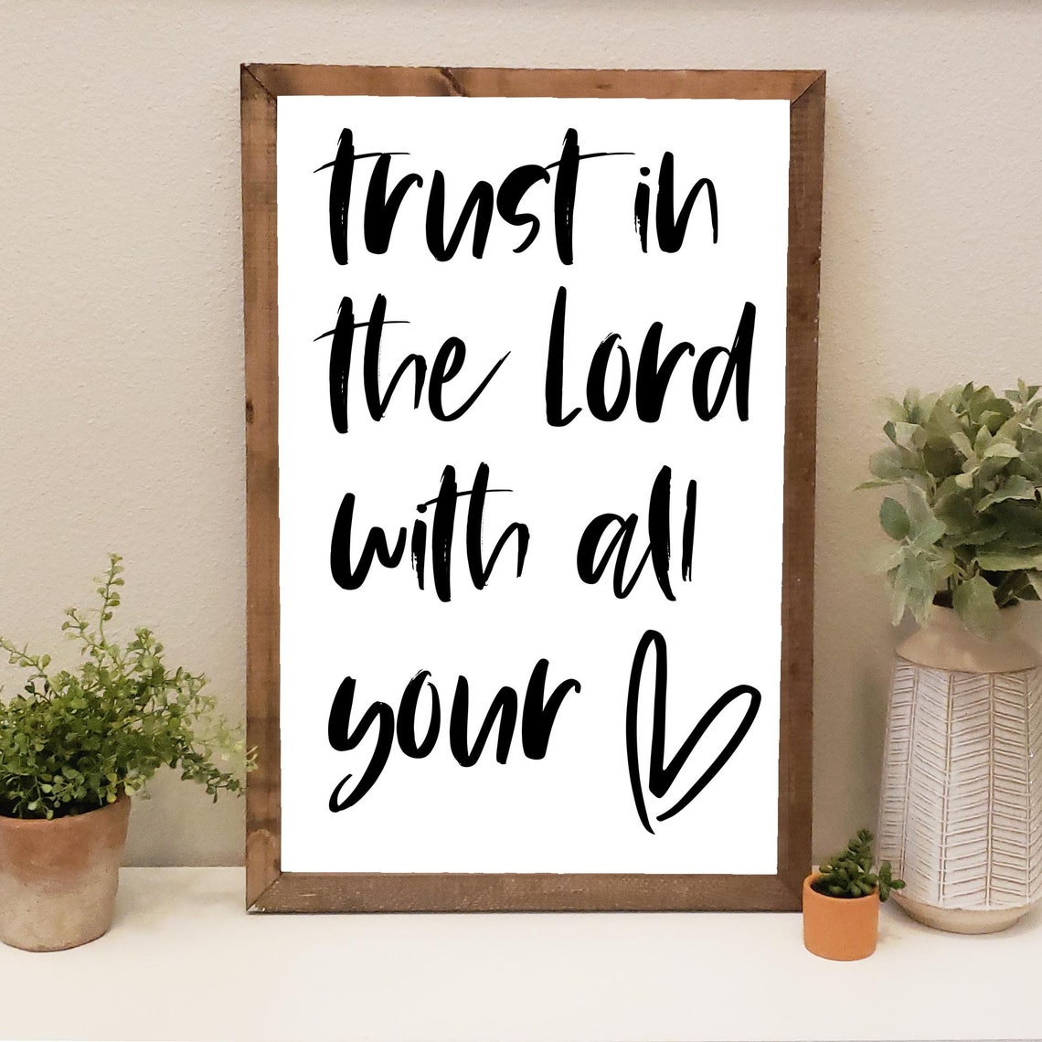 Trust in the Lord Motivational Wall Art, Wall Poster, Scripture, Home ...