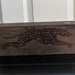 Greyhound Box, Stained & Wood Burn, Wood Trinket Box 10-3/4 X 3 X 3-3/4 ...